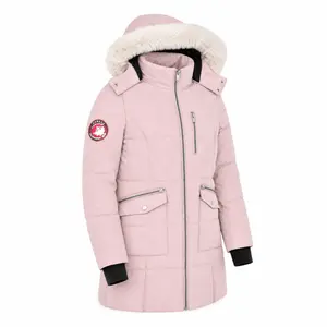 CANADA WEATHER GEAR Faux Fur Hood Bubble Puffer Coat - Blush