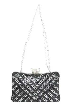 LAUREN LORRAINE Addy Clutch Black