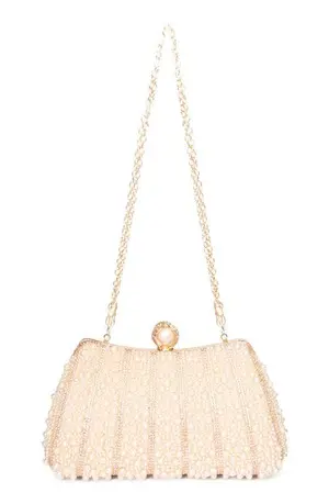 LAUREN LORRAINE Erin Clutch Silver