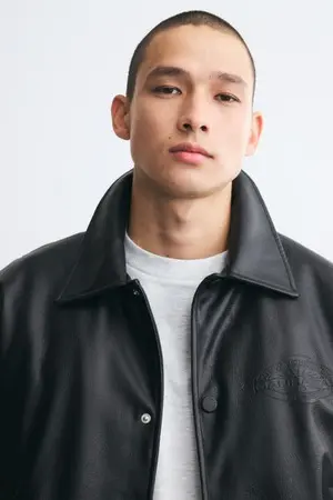 H&M Coated Baseball Jacket