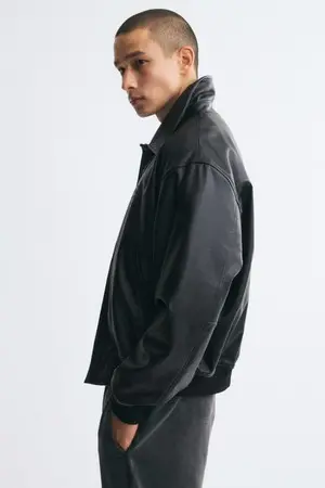 H&M Coated Baseball Jacket