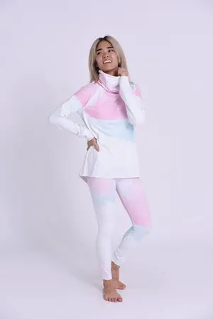 OOSC High Neck Baselayer Top Watercolour