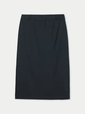 Gobi Cashmere Cashmere Tailored Skirt - Black