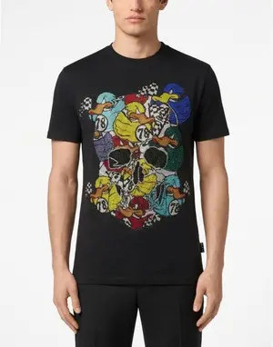 Philipp Plein Jersey T-shirt Plein Ducks Bling - Black