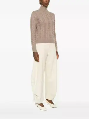 Max Mara Libero Cable-knit Quarter-zip Sweater