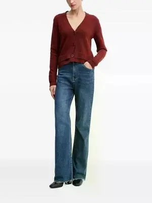 Sisley Ribbed-trim V-neck Cardigan