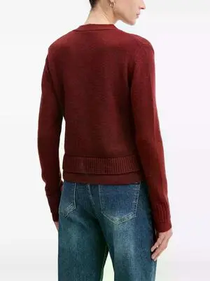 Sisley Ribbed-trim V-neck Cardigan