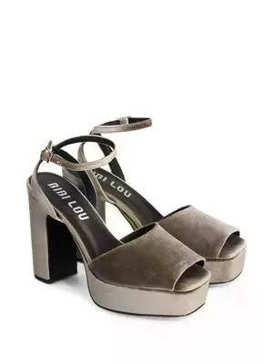 BIBI LOU Velvet Platform Sandals
