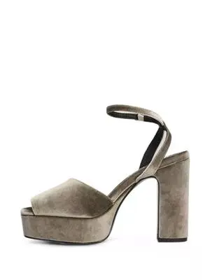 BIBI LOU Velvet Platform Sandals