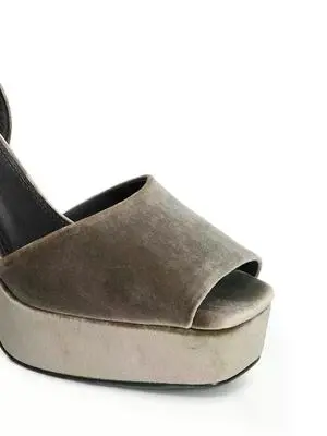 BIBI LOU Velvet Platform Sandals