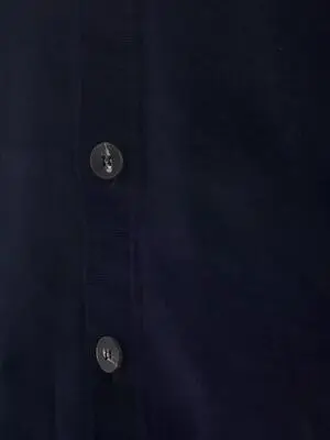 Alpha Studio High-neck Button-up Cardigan - Blue