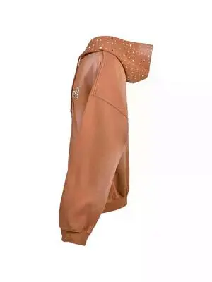 BREATH Rhinestone-embellished Faded Hoodie