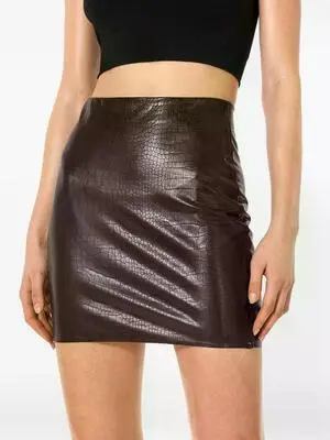 Wolford Embossed Alligator-effect Fitted Mini Skirt