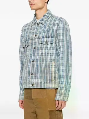Burberry Darwen Check-print Denim Jacket