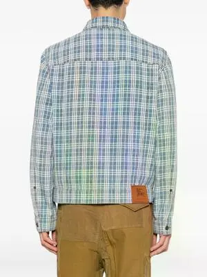 Burberry Darwen Check-print Denim Jacket