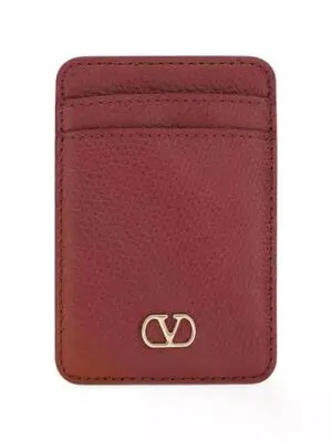 Valentino Garavani Vlogo Signature Magnetic Card Holder - Red