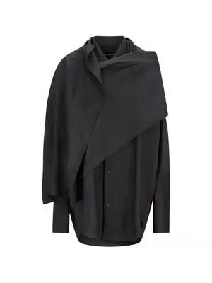 DARKPARK Georgia Detachable Scarf Wool Shirt