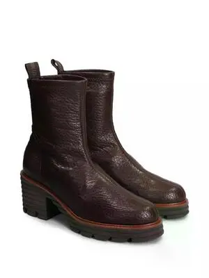 PEDRO MIRALLES Grained-leather Ankle Boots - Brown