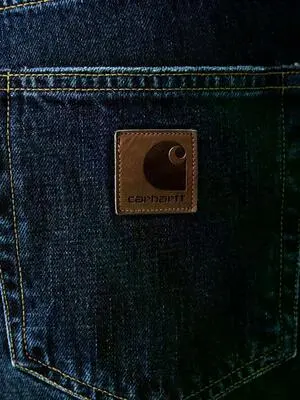 Carhartt Work In Progress Aaron Logo-patch Wide-leg Jeans