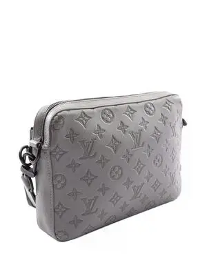 LOUIS VUITTON 2021-2026 Monogram Shadow Trio Messenger Crossbody Bag - Grey