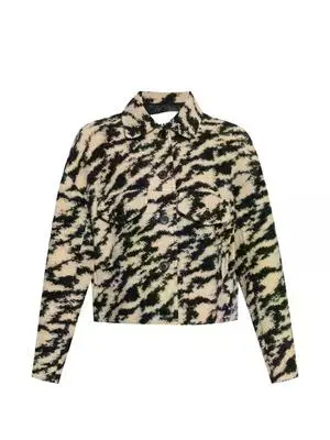 Isabel Marant Étoile Abstract-pattern Cropped Jacket - Neutrals