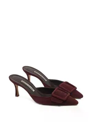 Manolo Blahnik Maysale Pointed-toe Mules - Red
