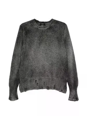 Avant Toi Distressed Mélange-effect Sweater