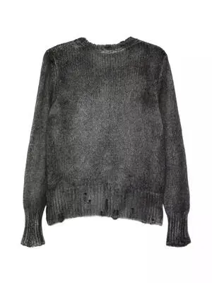 Avant Toi Distressed Mélange-effect Sweater