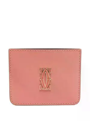 Cartier C De Leather Card Holder - Orange
