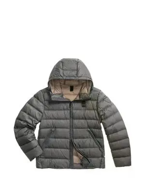 BLAUER. Quilted Hooded Jacket - Grey