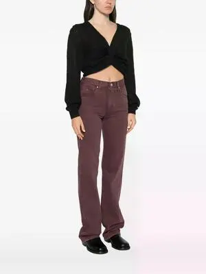 TWINSET Twisted-front Cropped Sweater