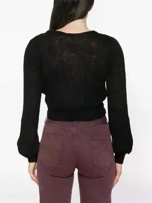 TWINSET Twisted-front Cropped Sweater