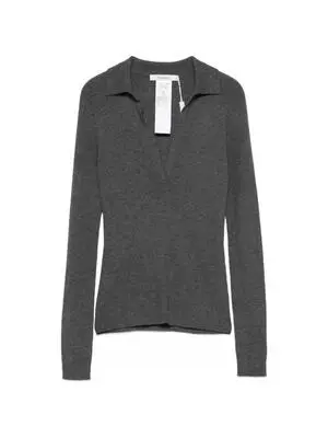 Max Mara Angel Ribbed-knit V-neck Sweater