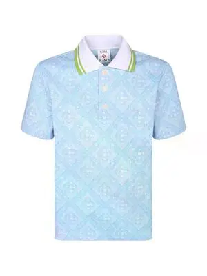 Casablanca Monogram-jacquard Polo Shirt