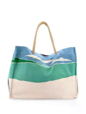 Hermès Beach Bag Printed Canvas Tote Bag