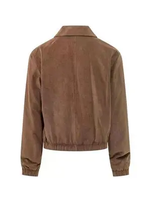 AMI Paris Corduroy Cotton Padded Jacket With De Coeur