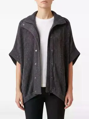 Brunello Cucinelli Sequin-embellished Ribbed-knit Jacket