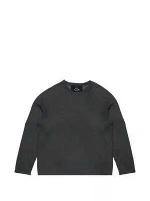 Satisfy Waffle-knit Raglan-sleeve Sweater - Grey