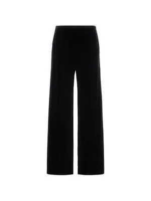 Alberta Ferretti Velvet Palazzo Pants - Black