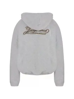 Jacquemus Logo-embroidered Zip-up Hoodie