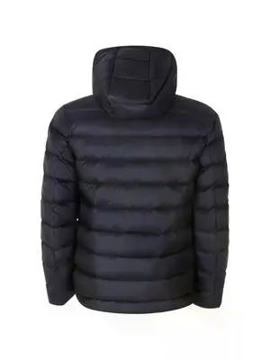 BLAUER. Quilted Hooded Jacket - Blue