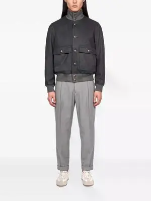 Brunello Cucinelli Button-up Bomber Jacket - Grey