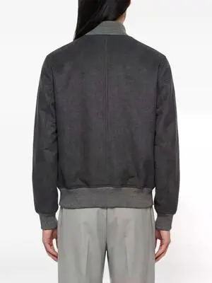 Brunello Cucinelli Button-up Bomber Jacket - Grey