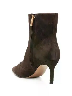 TWINSET Logo-plaque Suede Ankle Boots