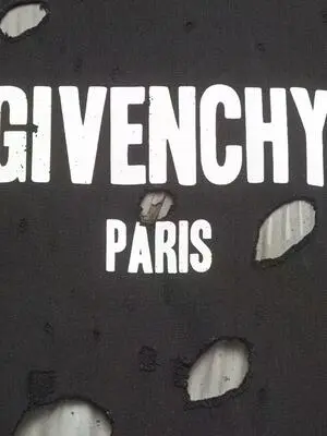Givenchy Logo-print Distressed Hoodie
