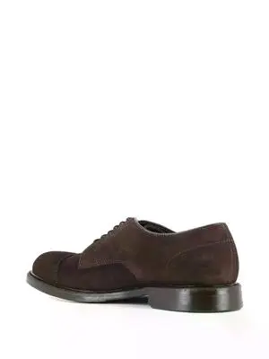 GREEN GEORGE Suede Cap-toe Lace-up Derby Shoes