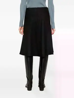 Moncler Drawstring Layered-detail Midi Skirt - Black