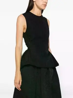 Cecilie Bahnsen Fellen Textured Peplum Top