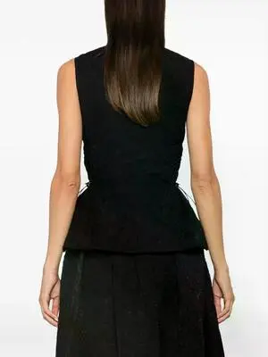 Cecilie Bahnsen Fellen Textured Peplum Top