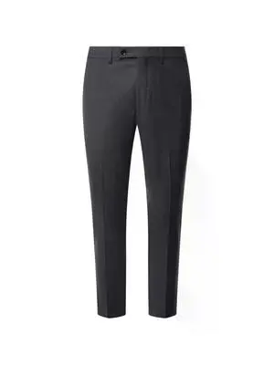 MICHAEL COAL Pressed-crease Tailored Trousers - Grey